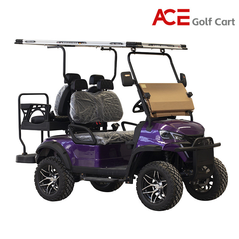 48v 150HA Lithium Battery Electrical Golf Cart Steel Frame Top Speed 35km/H